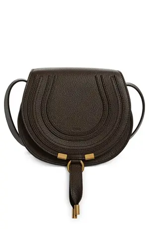 Chloé Chloé Small Marcie Leather Crossbody Bag Bold Brown