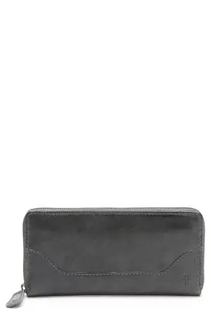 Frye Melissa Leather Wallet - Carbon