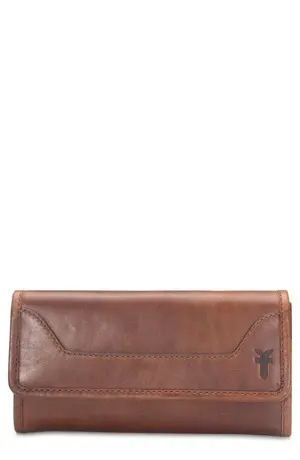 Frye Melissa Leather Wallet Cognac