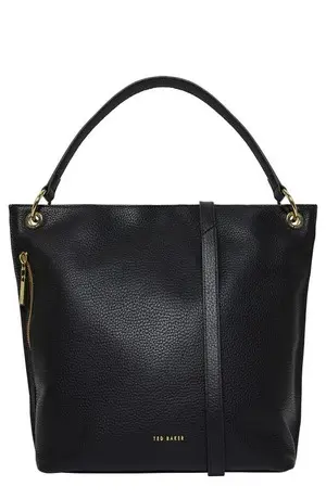 Ted Baker London Chhloee Leather Hobo Bag Black