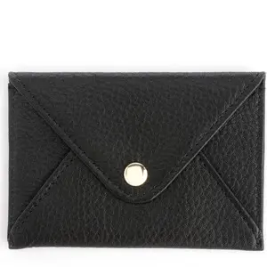 ROYCE NEW YORK Leather Envelope Card Holder Black