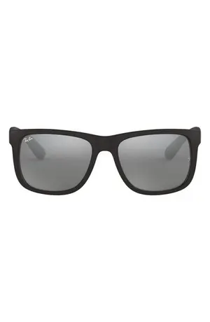 Ray-ban Justin 54mm Rectangular Sunglasses Grey Mirror