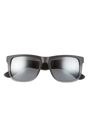 Ray-ban Justin 54mm Rectangular Sunglasses Silver Mirror