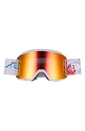 SMITH Squad Xl 185mm Snow Goggles - Lilac Tropics Red