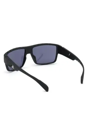 Adidas 57mm Rectangular Sunglasses - Black/smoke Lens Kolor Up Tm