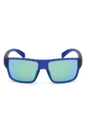 Adidas 57mm Rectangular Sunglasses - Blue/smoke Photocromatic
