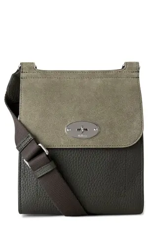 Mulberry Mulberry Small Antony Leather Crossbody Bag Dark Green-olive