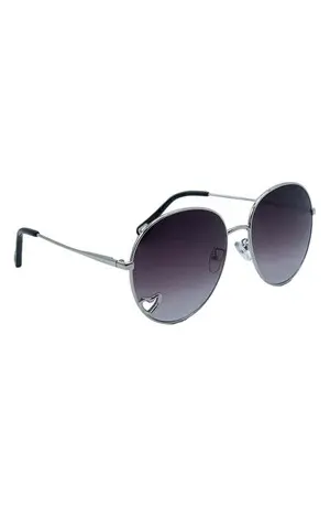 BLUESTONE SUNSHIELDS Love 53mm Polarized Sunglasses - Chrome/gray
