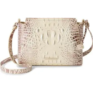 Brahmin Hillary Croc Embossed Leather Crossbody Bag - Ginger