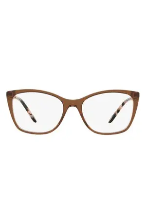 Tiffany & Co. 54mm Square Eyeglasses - Brown/ Grey/ Pink