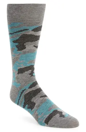 Cole Haan Cole Haan Camo Crew Socks Med Grey Heather