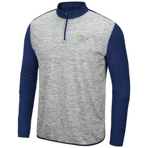 COLOSSEUM Navy Georgia Tech Yellow Jackets Prospect Space-dye Quarter-zip Jacket