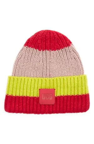 UGG UGG Chunky Ribbed Beanie Cerise Multi