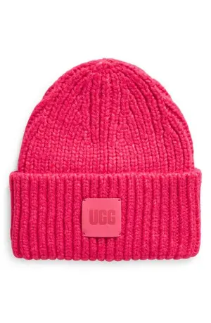 UGG UGG Chunky Ribbed Beanie Cerise