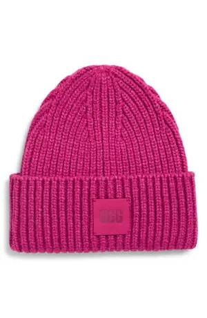 UGG Chunky Ribbed Beanie - Chroma Pink