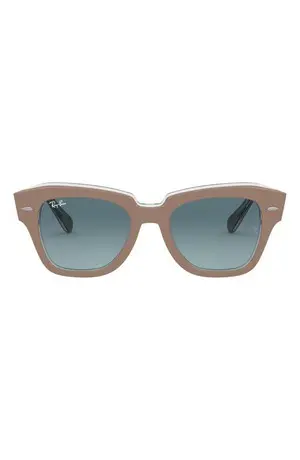 Ray-ban Ray-Ban State Street Square Sunglasses Beige/blue Gradient Grey