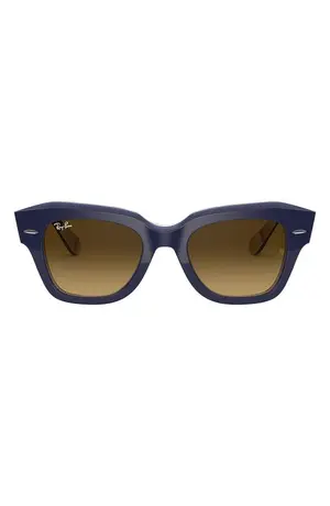 Ray-ban Ray-Ban State Street Square Sunglasses Dark Blue/ Brown Gradient