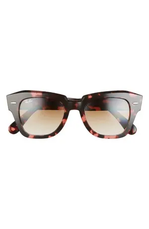 Ray-ban Ray-Ban State Street Square Sunglasses Pink Havana/ Brown Gradient