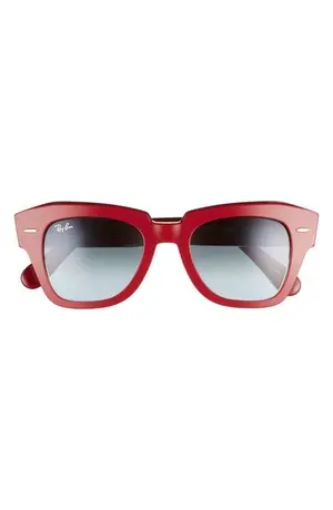 Ray-ban Ray-Ban State Street Square Sunglasses Transp Red/blue Grad Grey