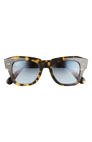 Ray-ban Ray-Ban State Street Square Sunglasses Yellow Havana/ Light Blue