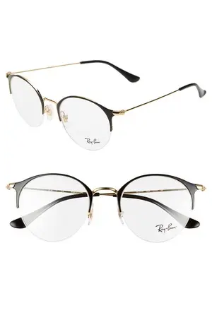 Ray-ban Ray-Ban 50mm Cat Eye Eyeglasses Black/ Gold