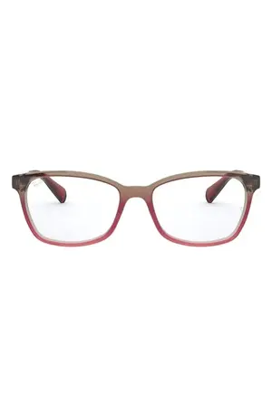 Ray-ban Ray-Ban 52mm Square Eyeglasses Grey Red