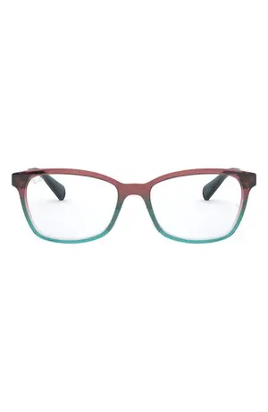 Ray-ban Ray-Ban 52mm Square Eyeglasses Red Blue Ombre
