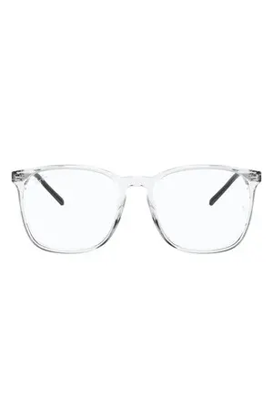 Ray-ban Ray-Ban 52mm Square Eyeglasses Transparent Grey