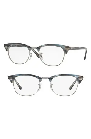 Ray-ban Ray-Ban Clubmaster Eyeglasses Blue Stripe