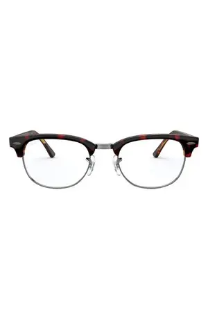 Ray-ban Clubmaster Eyeglasses - Transparent Red