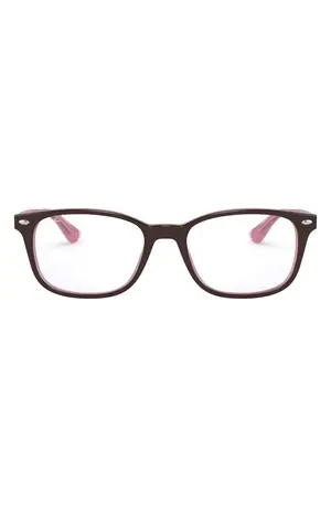 Ray-ban Square Frame Optical Glasses - Brown/ Opal Pink