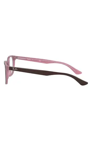 Ray-ban Square Frame Optical Glasses - Brown/ Opal Pink