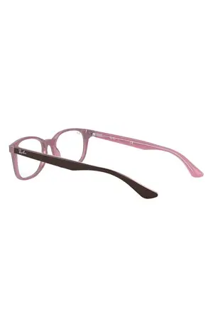 Ray-ban Square Frame Optical Glasses - Brown/ Opal Pink
