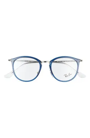 Ray-ban Clubmaster Optical Glasses Blue Silver