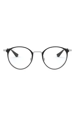Ray-ban Clubmaster Optical Glasses Silver Black