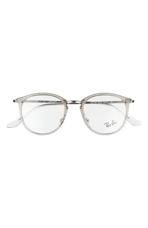 Ray-ban Clubmaster Optical Glasses Transparent Grey/ Clear