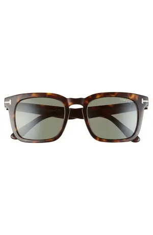 TOM FORD Dax 50mm Square Sunglasses