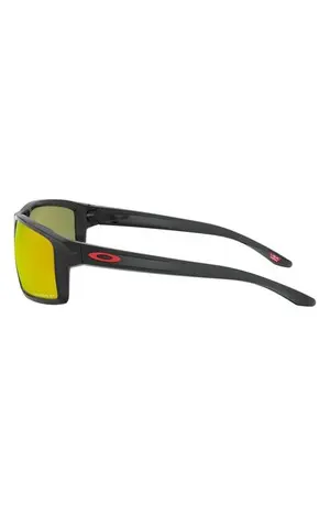Oakley Gibston 61mm Polarized Wrap Sunglasses - Black/prizm Ruby