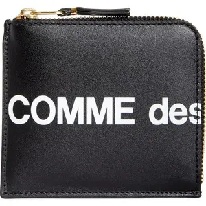 Comme Des Garçons Huge Logo Half-zip Wallet - Black