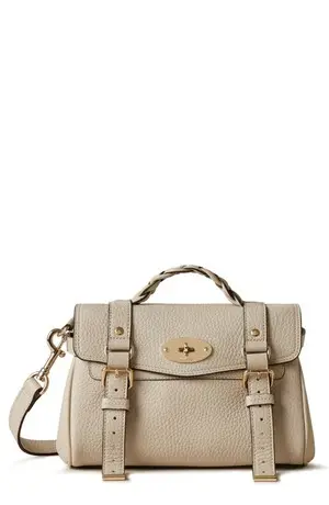 Mulberry Mini Alexa Leather Satchel - Chalk
