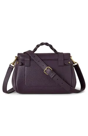 Mulberry Mini Alexa Leather Satchel - Deep Aubergine