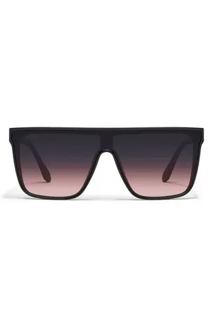 Quay Nightfall 138mm Shield Sunglasses - Black/black Plum Pink