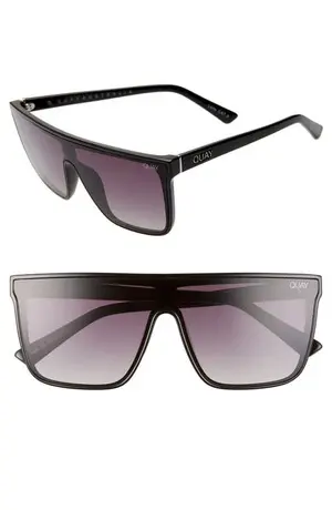 Quay Night Fall Gradient Flat Top Sunglasses - Black/smoke