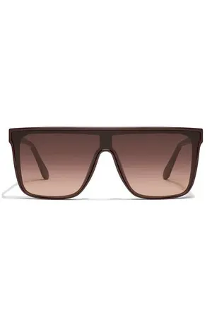 Quay Night Fall Gradient Flat Top Sunglasses - Espresso/brown Fawn