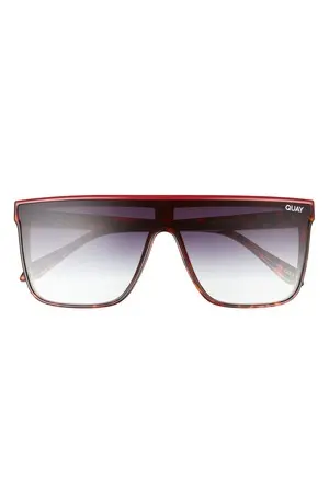 Quay QUAY Night Fall Gradient Flat Top Sunglasses Tortoise Red / Fade