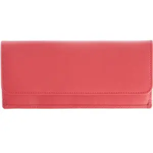 ROYCE NEW YORK Rfid Blocking Leather Clutch Wallet - Red
