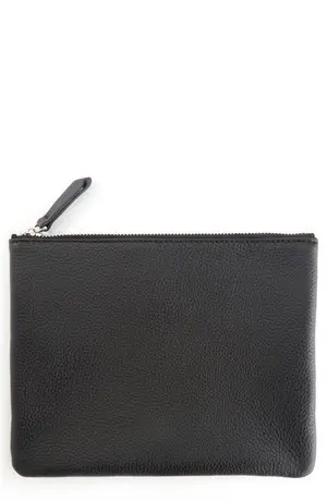 ROYCE NEW YORK Leather Travel Pouch - Black