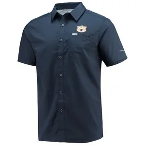 Columbia Pfg Auburn Tigers Slack Tide Camp Button-up Shirt - Navy