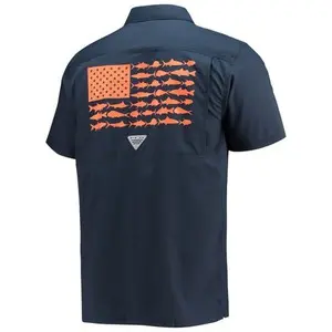 Columbia Pfg Auburn Tigers Slack Tide Camp Button-up Shirt - Navy