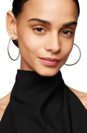 David Yurman Large Cable Hoop Earrings